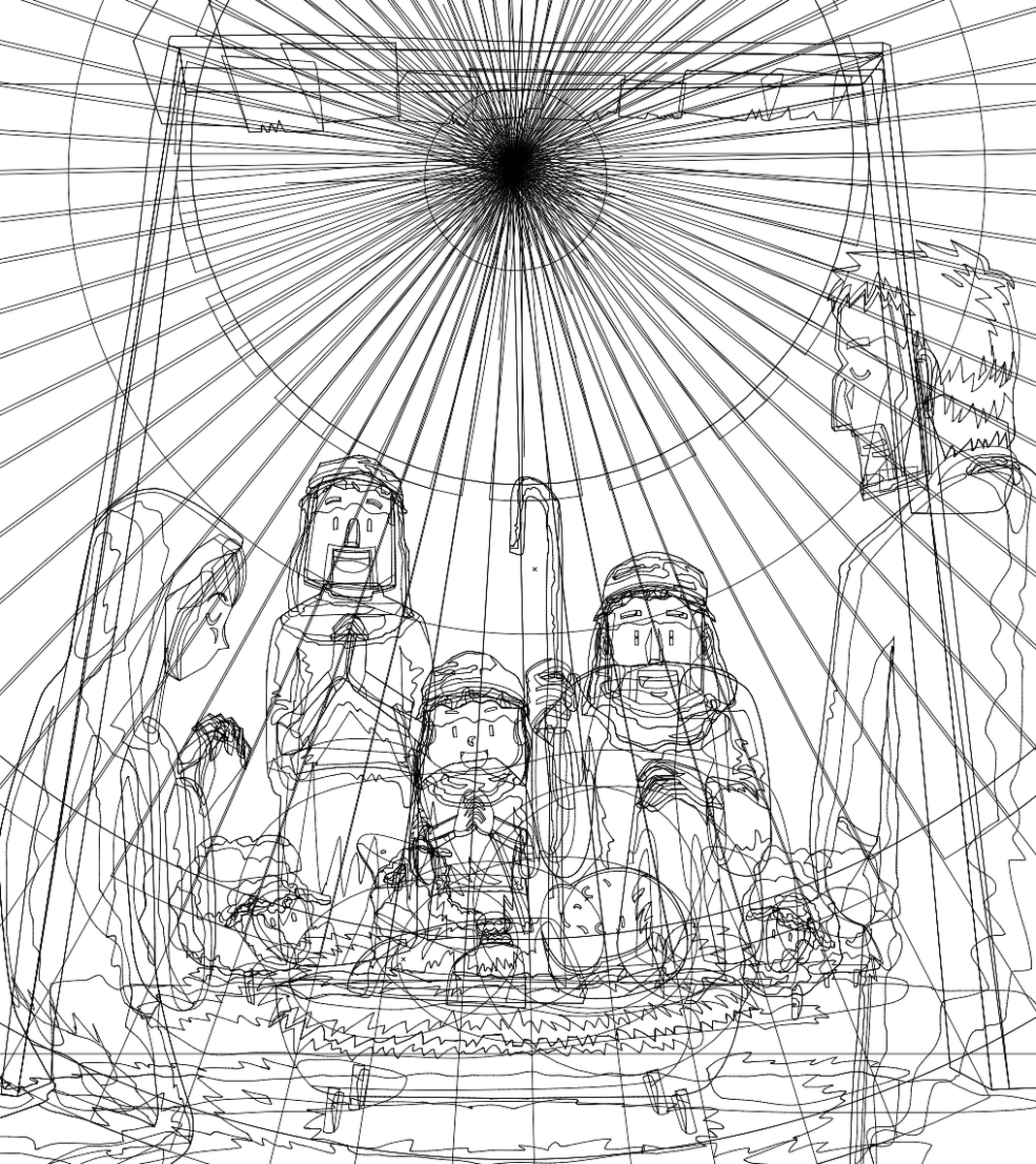 「そして、授業終了後に台紙にあった「たかい⇔ひくい」を真似して文字と矢印を書き、低い建物と高い建物ともっと高いテレビ塔(ベ」高田ゲンキの漫画