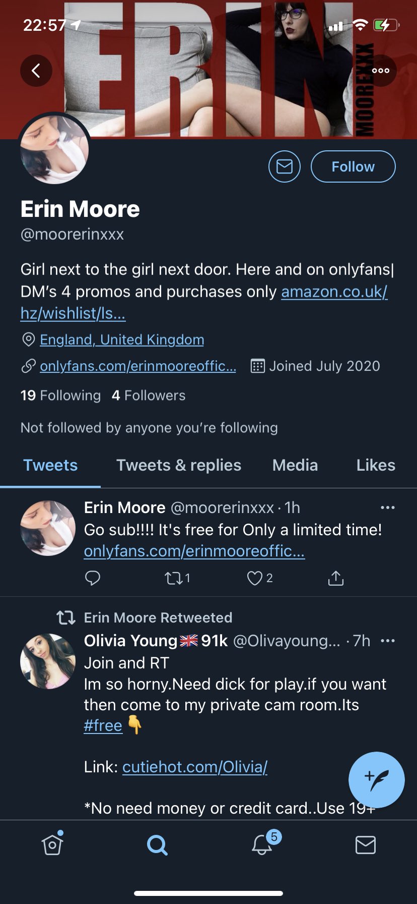 Erin Moore - No PPV on Twitter: "Hey guys, please report this account again - they now have an ...
