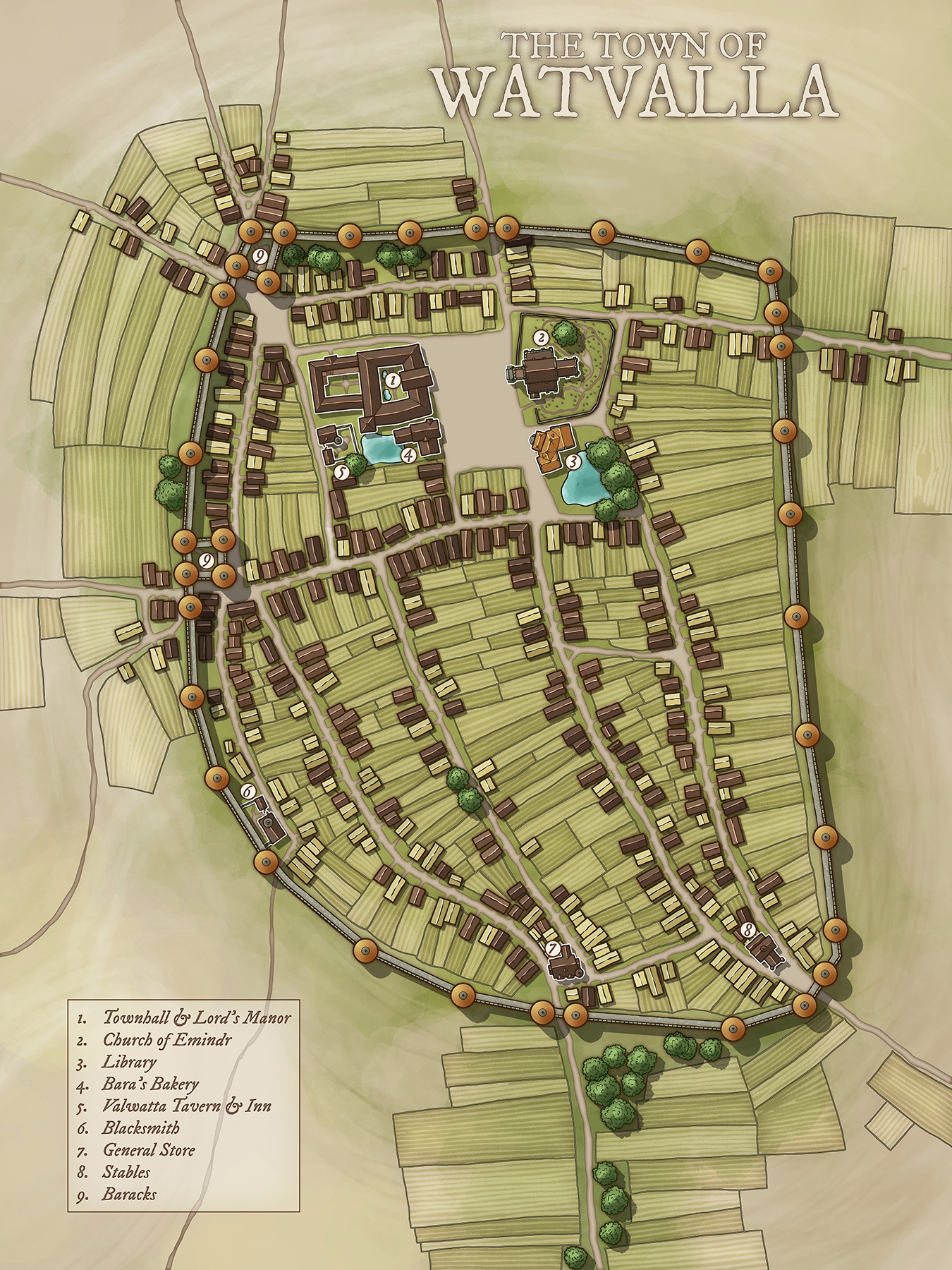 Medieval Town Map Rpg