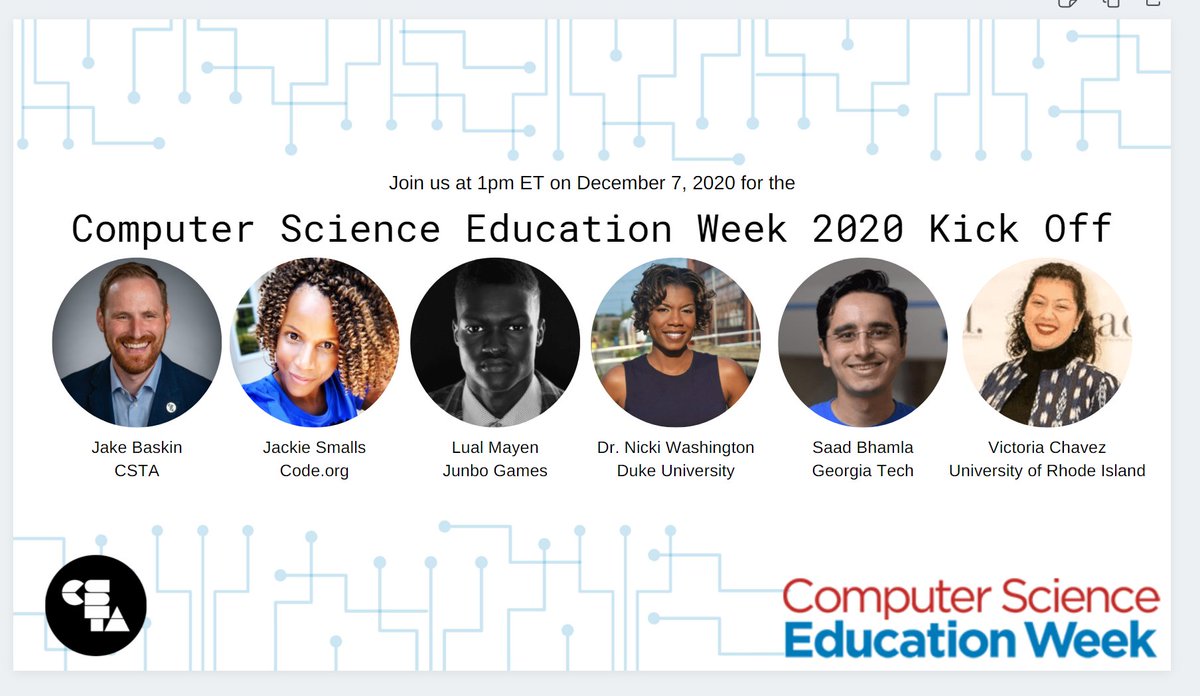 We're kicking off next week's CS Education Week celebrations with ...