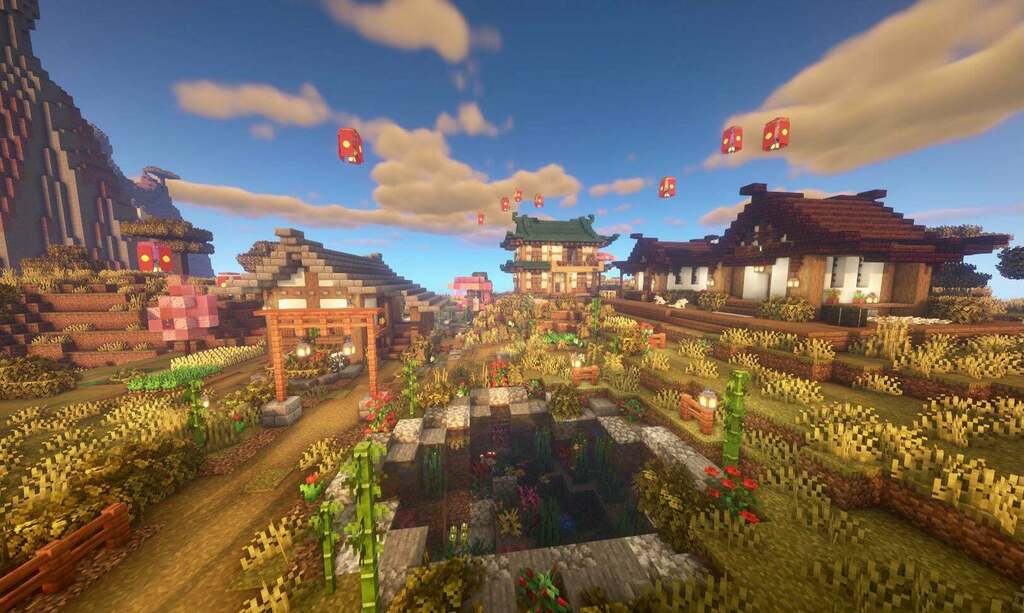 Minecraft Japanese Town