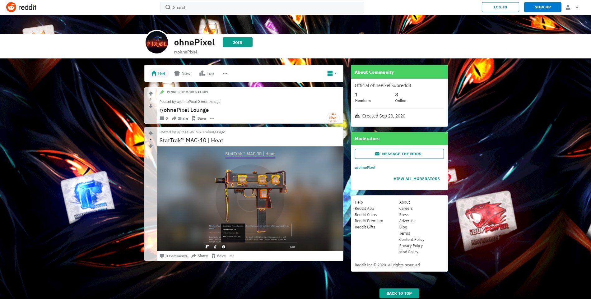 ohnePixel on Twitter: "I opened a /r/ohnepixel subreddit 2 months ago just to secure the name ...