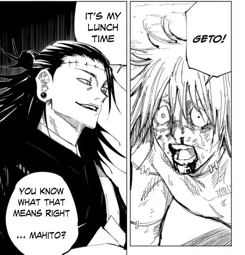 「tbh mahito's victory is in him dragging yuji down to his lev」JUJUTSU ...
