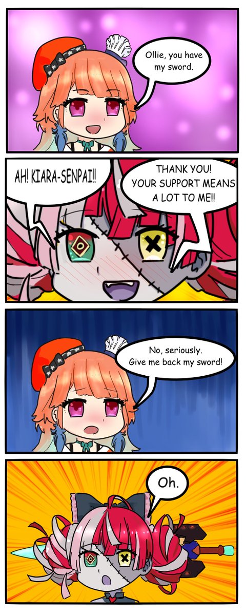 「Kiara supports her Kouhai! #ArtsOfAshes 」|Raskasarの漫画