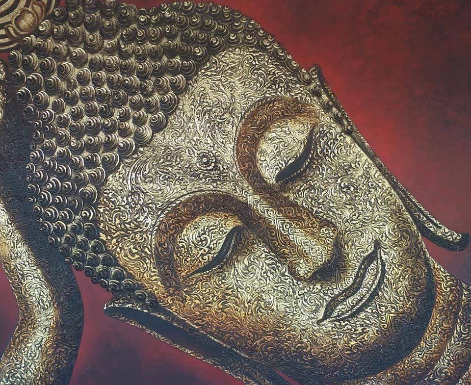 Thai Buddha Face Painting