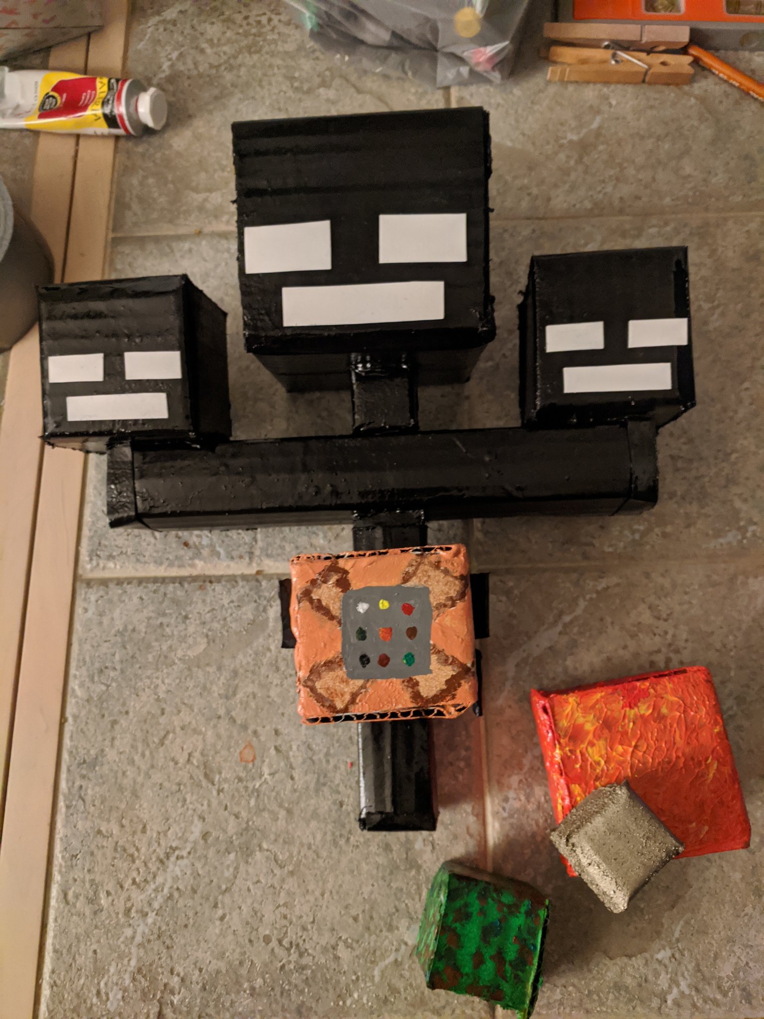 Minecraft Papercraft Mini Wither