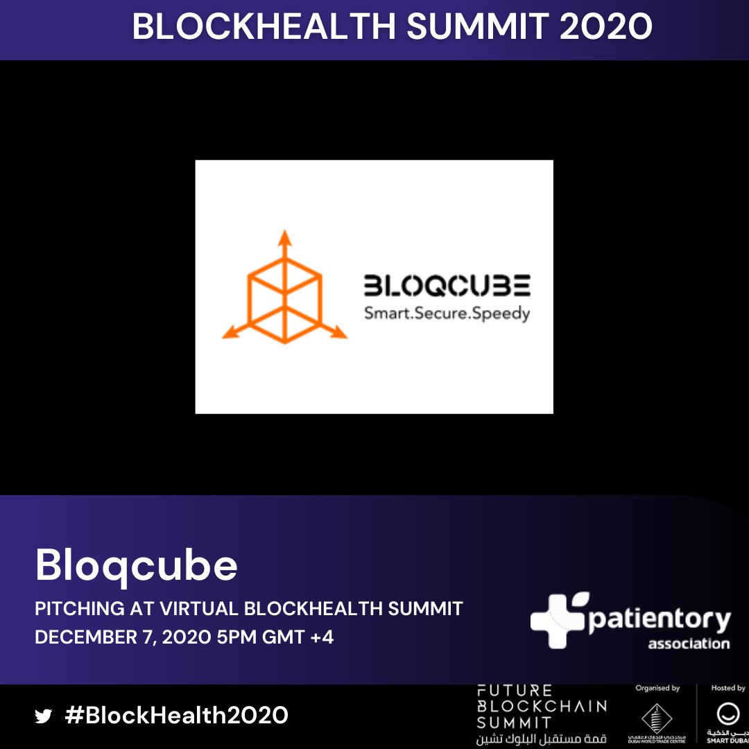 Patientory Association on Twitter: "Bloqcube @bloqcube111 is now pitching at Virtual BlockHealth ...
