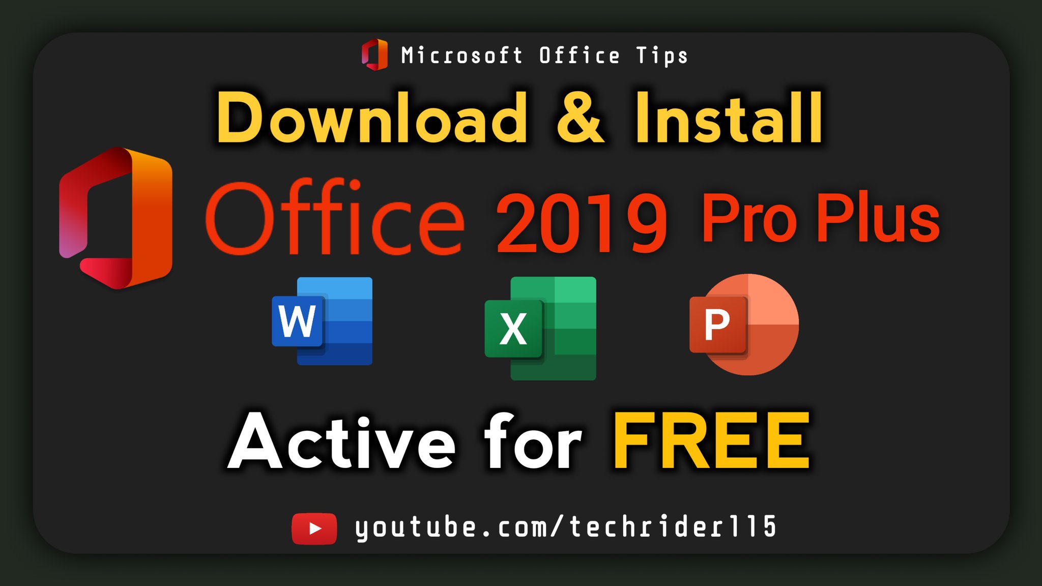 How To Install Microsoft Office 2019 Youtube