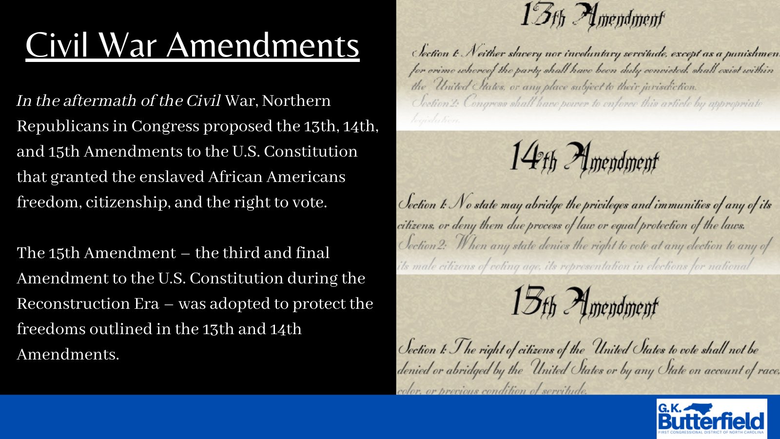 13th 14th And 15th Amendments