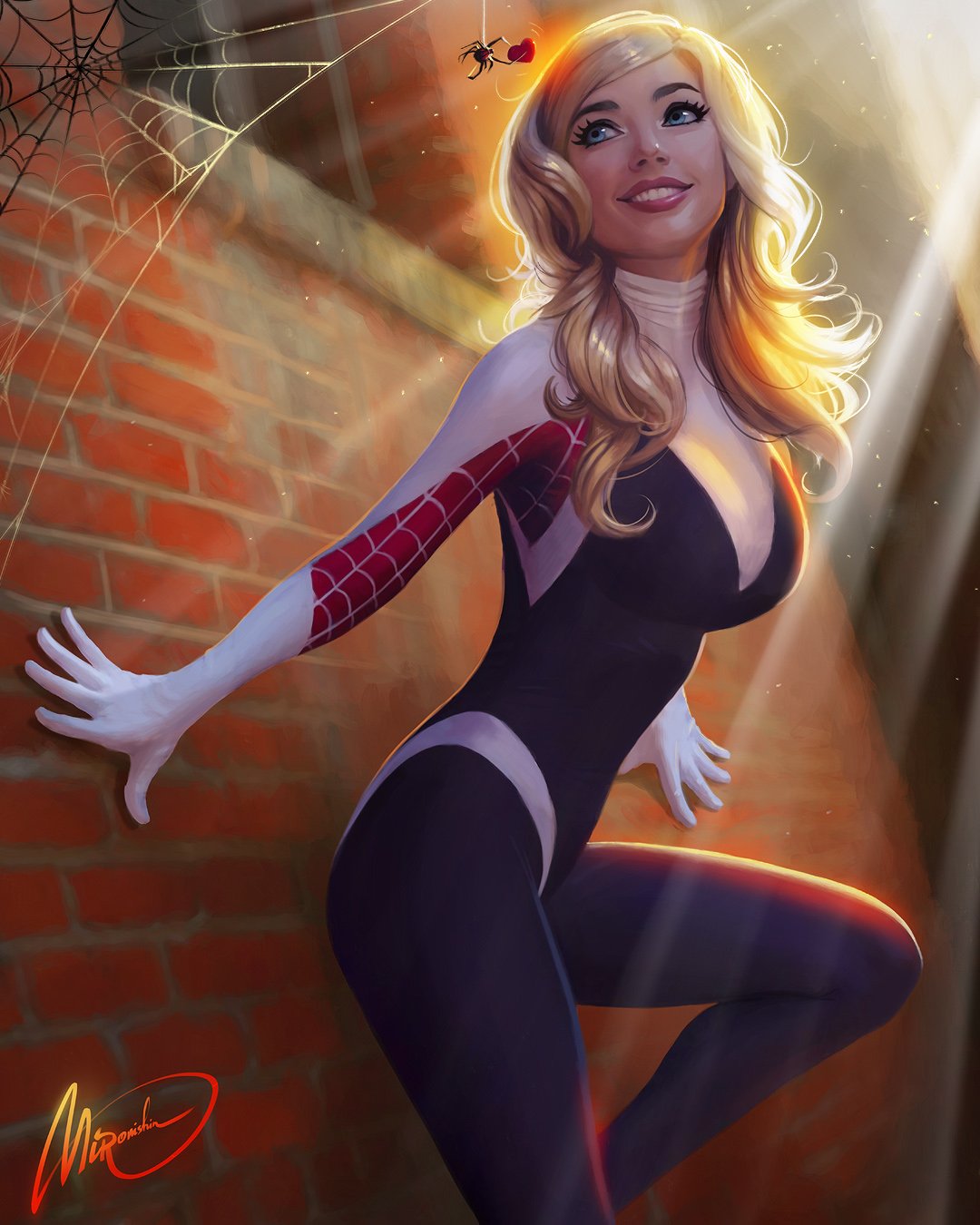 Mironishin Story On Twitter Gwen Stacy And The Little Spider Fan Art🦸♀️ Drew Using Cosplay