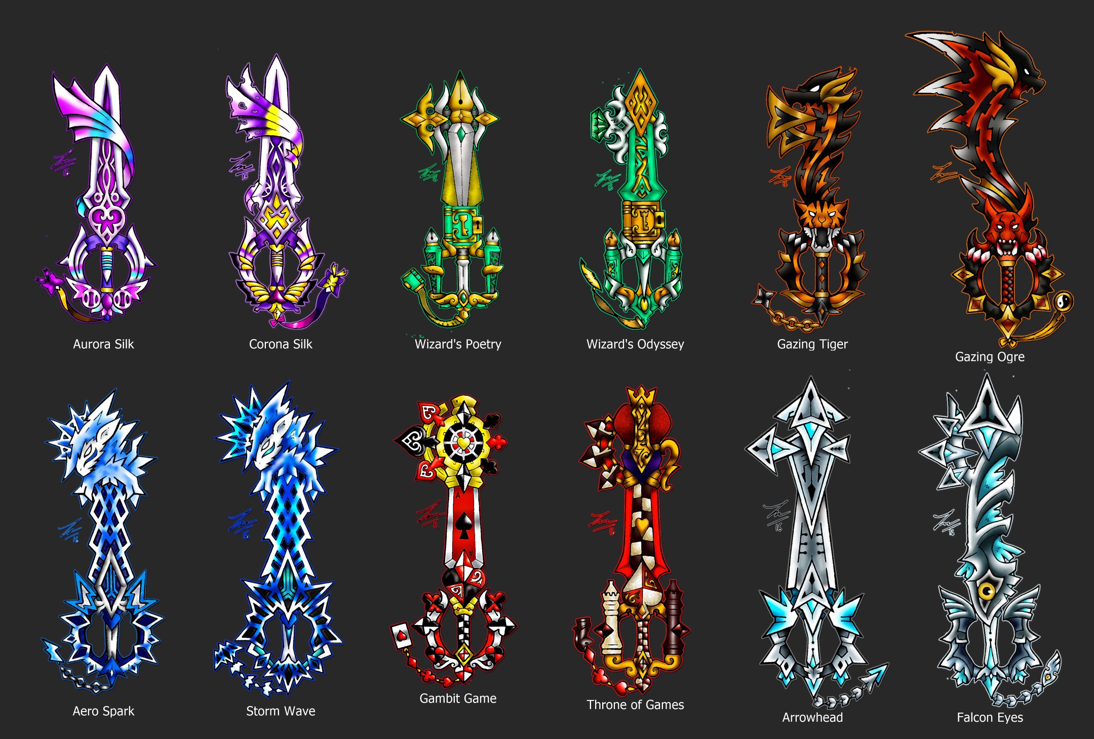 Kingdom Hearts 2 Keyblades Names