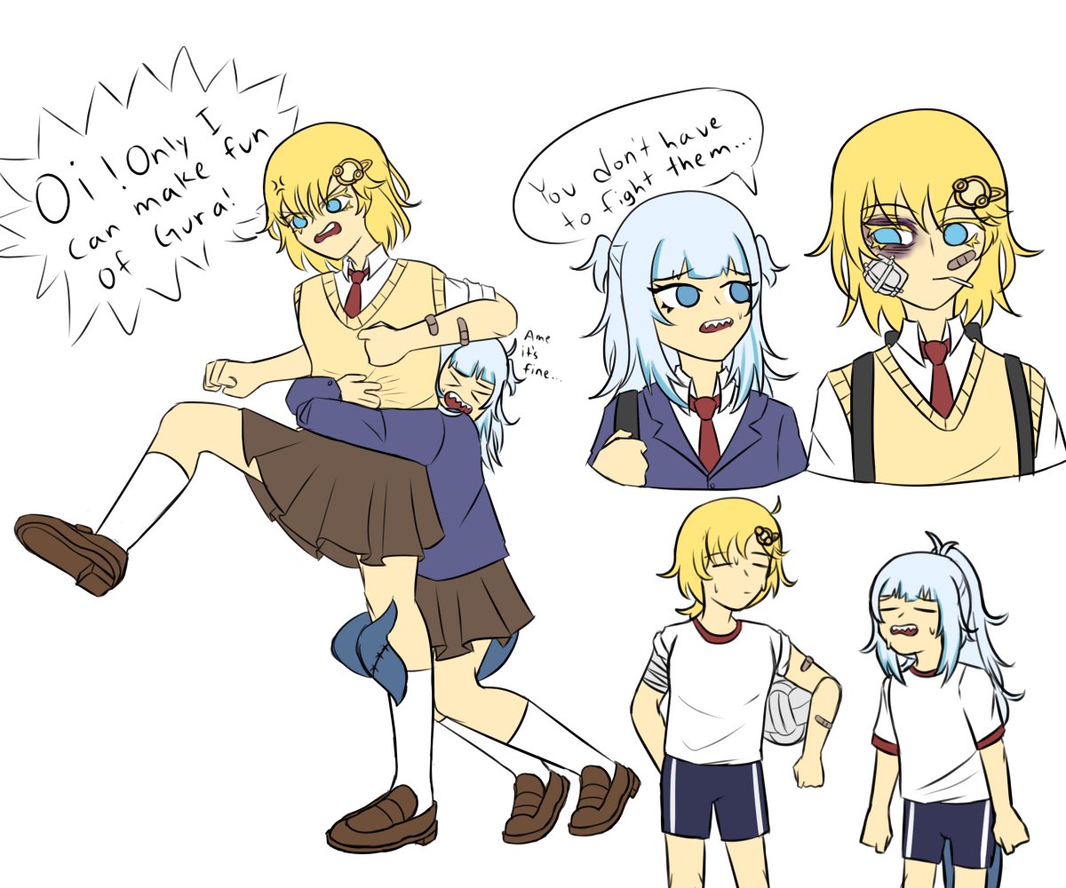 「_wheezes_ amesame brainrot doodles 」|Kafletの漫画