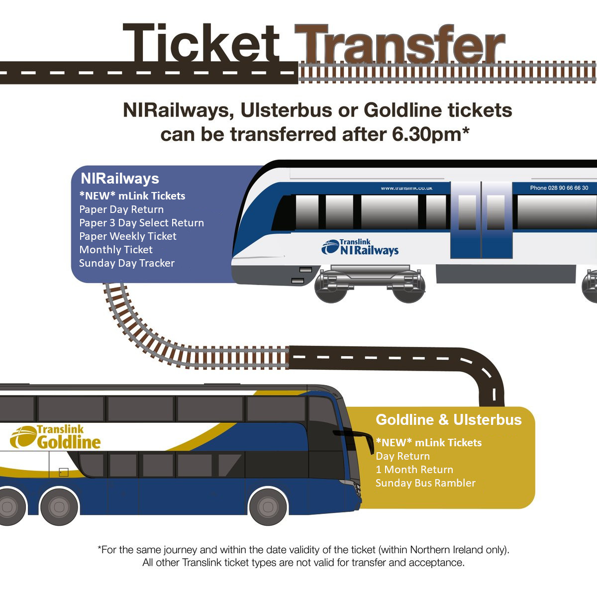 Translink on Twitter: "Take a look at our ticket transfer option for Goldline, Ulsterbus & NIR ...