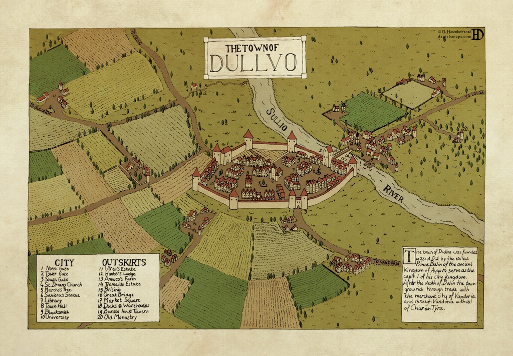 Medieval Town Layout Labeled
