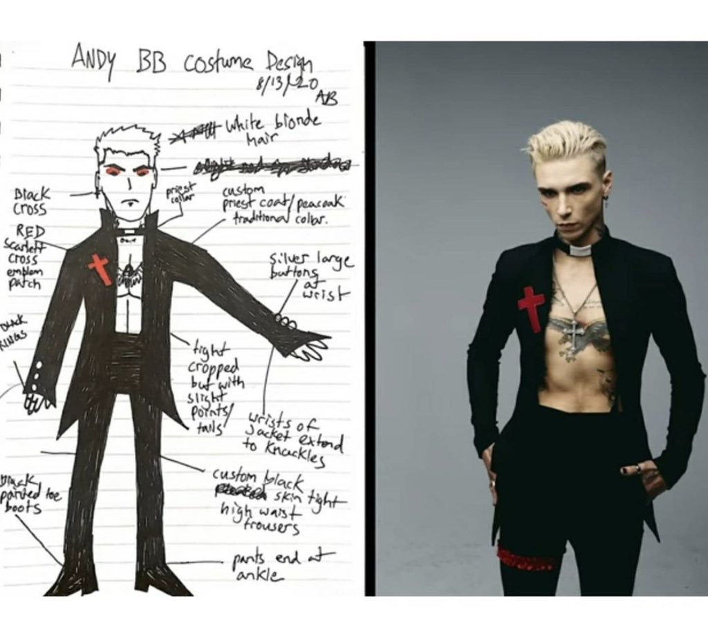 Black Veil Brides Andy Drawing