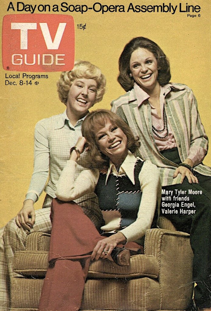 RetroNewsNow on Twitter: "TV Guide Cover, December 8-14, 1973: Mary Tyler Moore, Georgia Engel ...