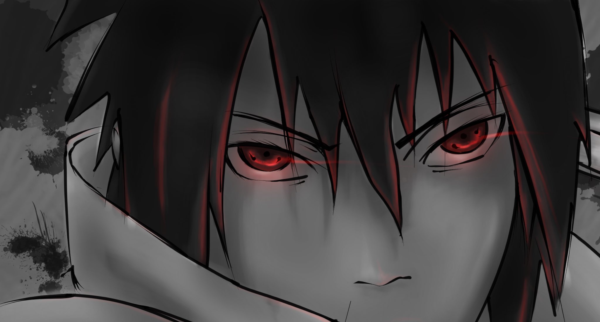 Sasuke Uchiha Sharingan Sketch