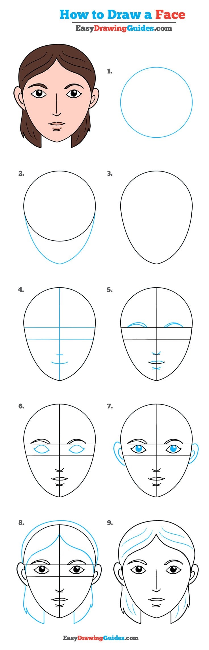 How To Draw A Face For Kids Step By Step