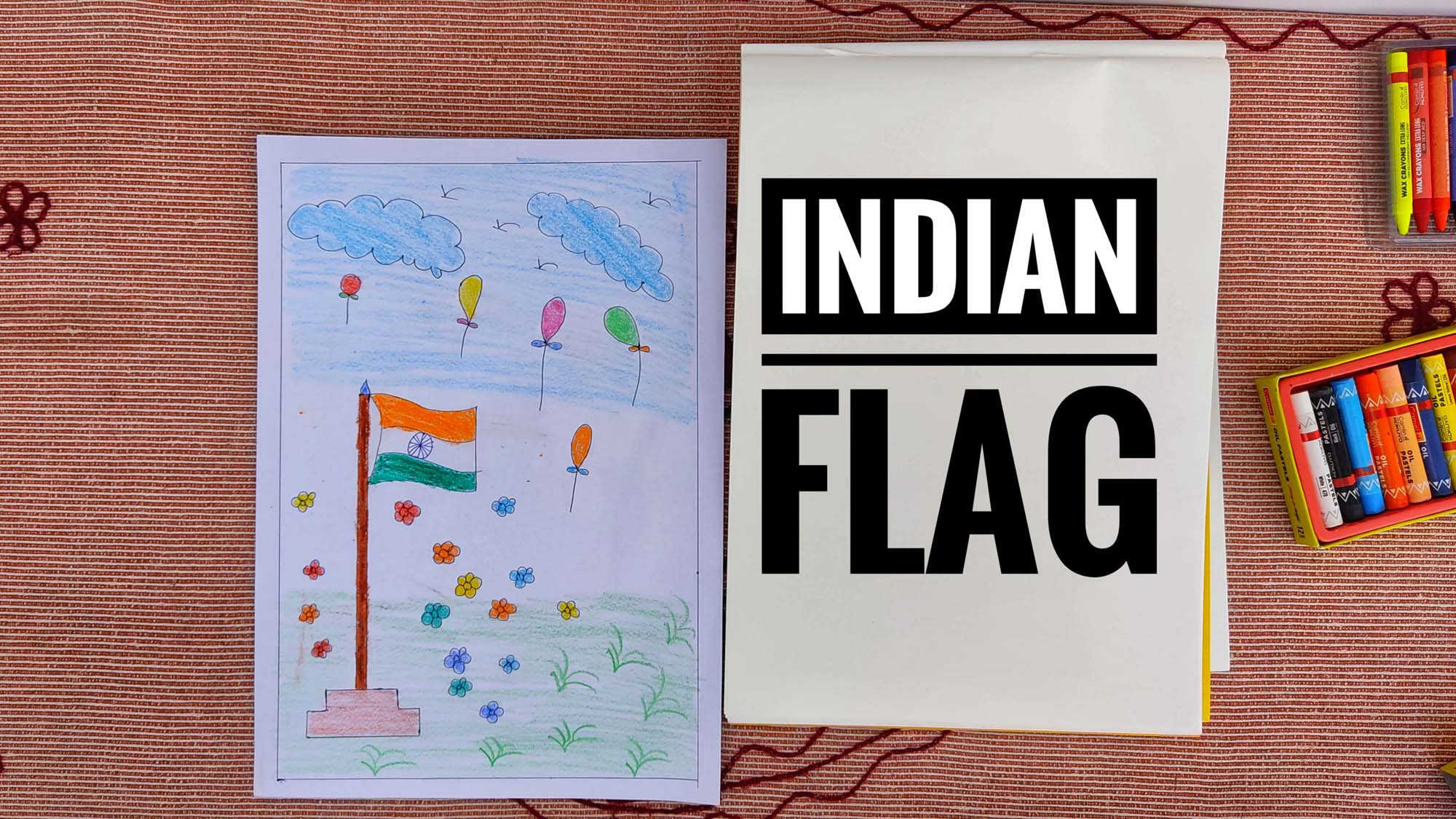Indian National Flag Drawing Kids