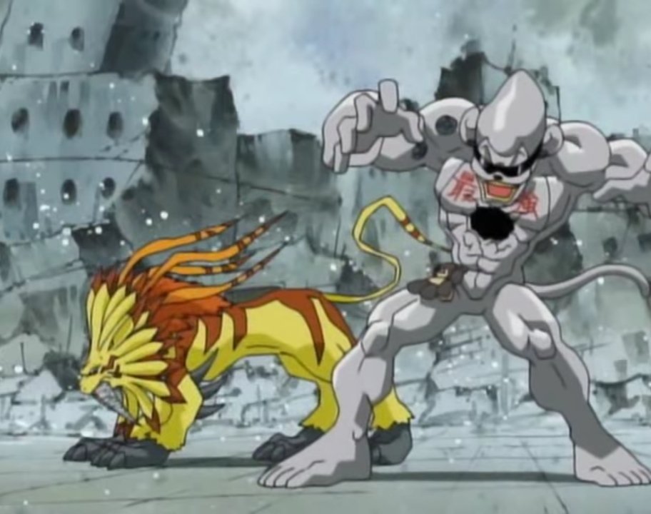 Saberleomon Vs Metaletemon