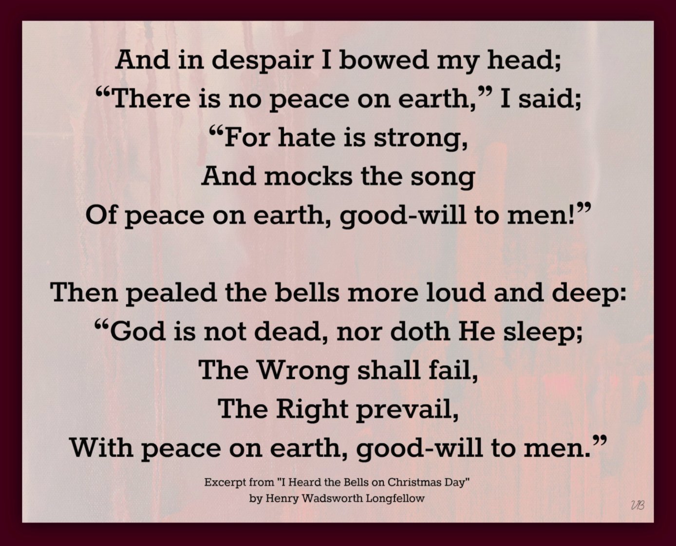 I Heard The Bells On Christmas Day Poem