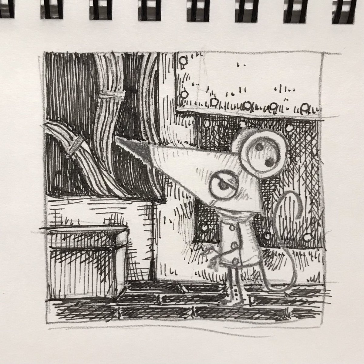 「鉛筆とペンを試してる 」MshrY コミティアJ28aの漫画