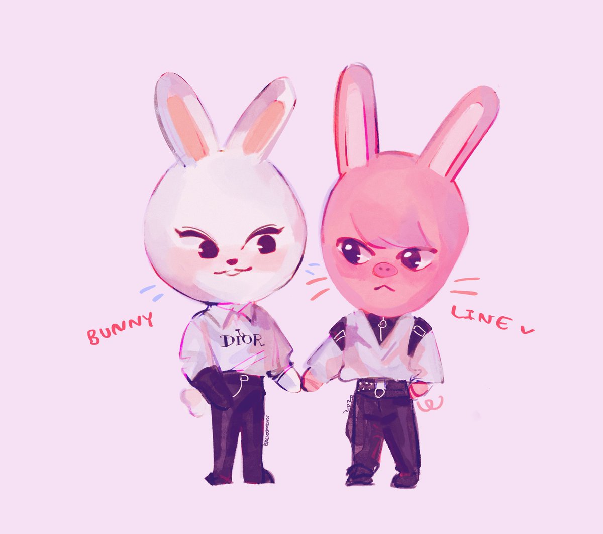 「skz bunny line #SKZOO 」|daniel 🪴 store closedのイラスト