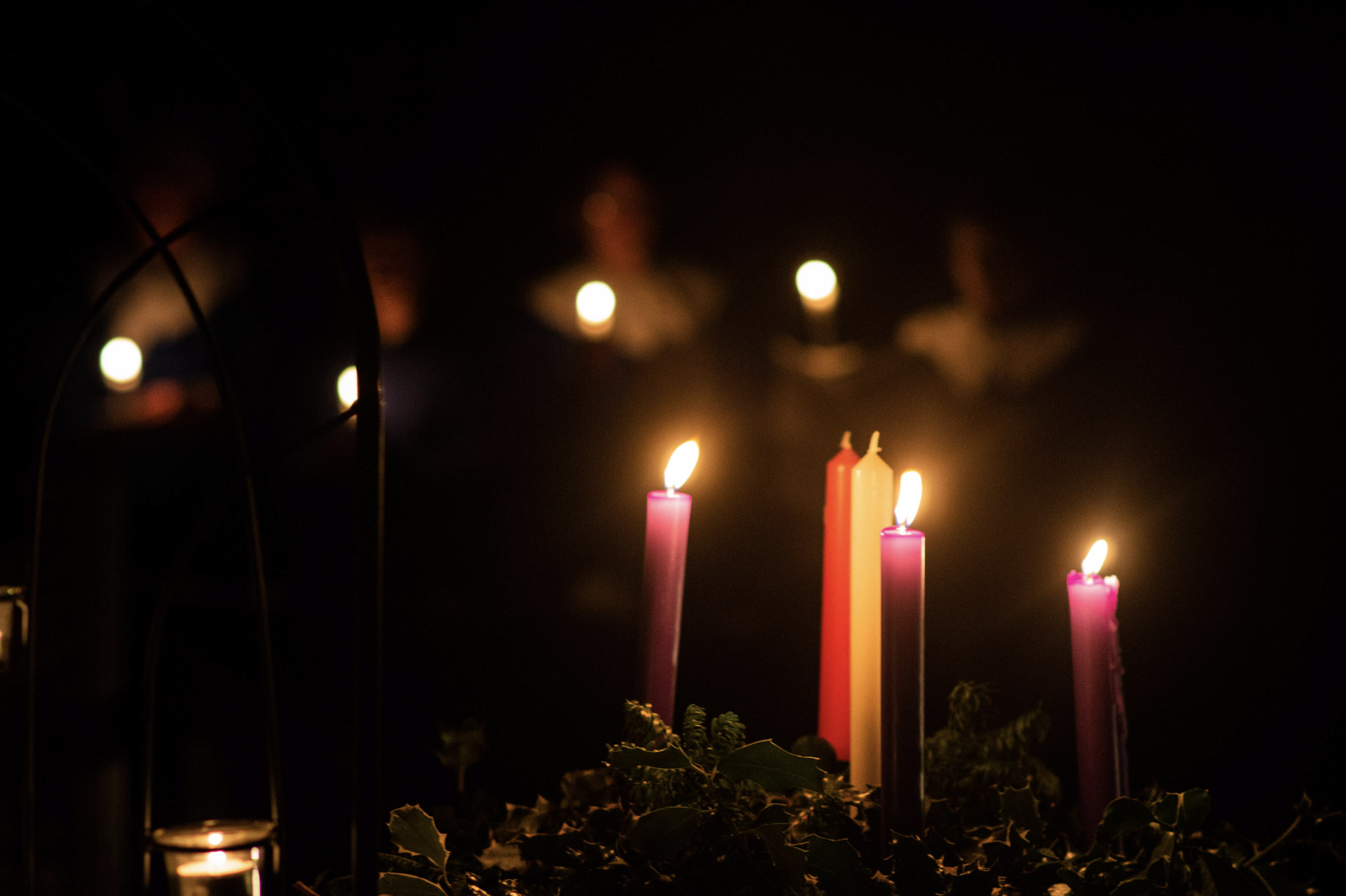 Three Advent Candles