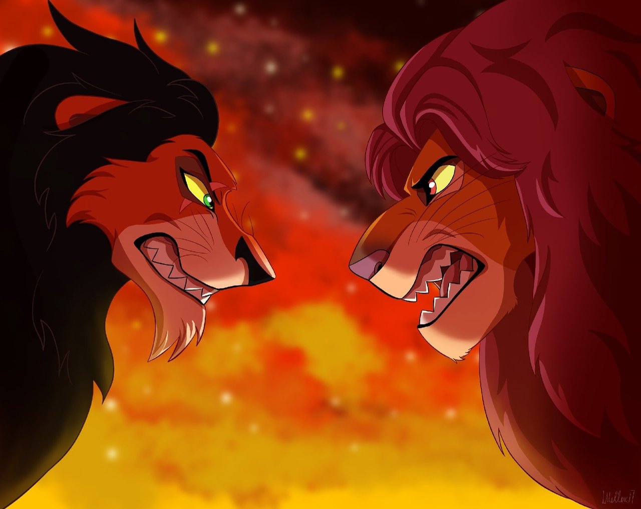 Lion King Simba And Scar Fight