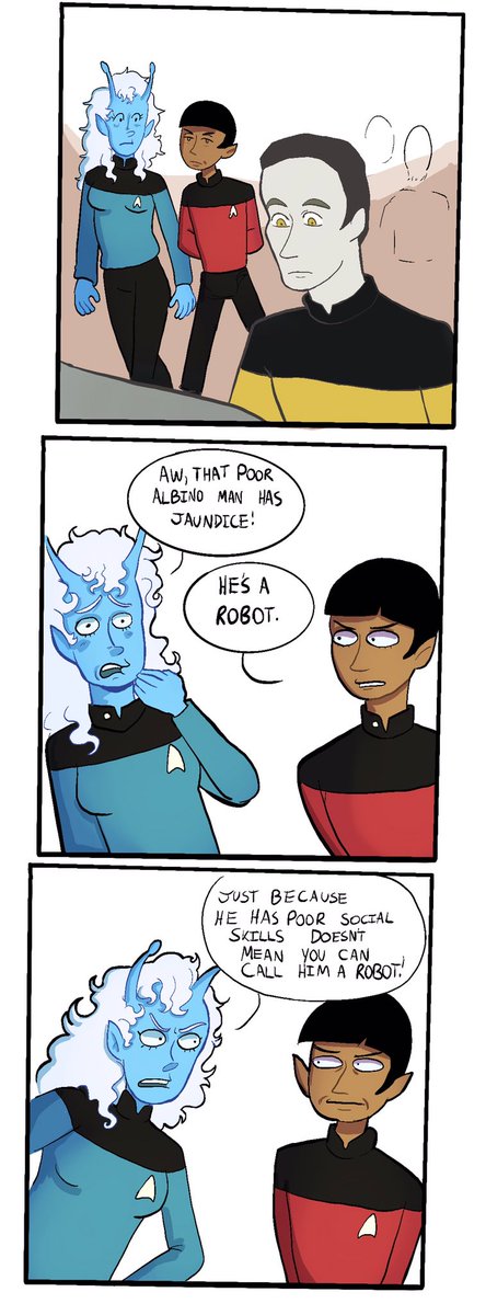 「I caved and made a Star Trek oc. She's an Andorian science o」MIRの漫画