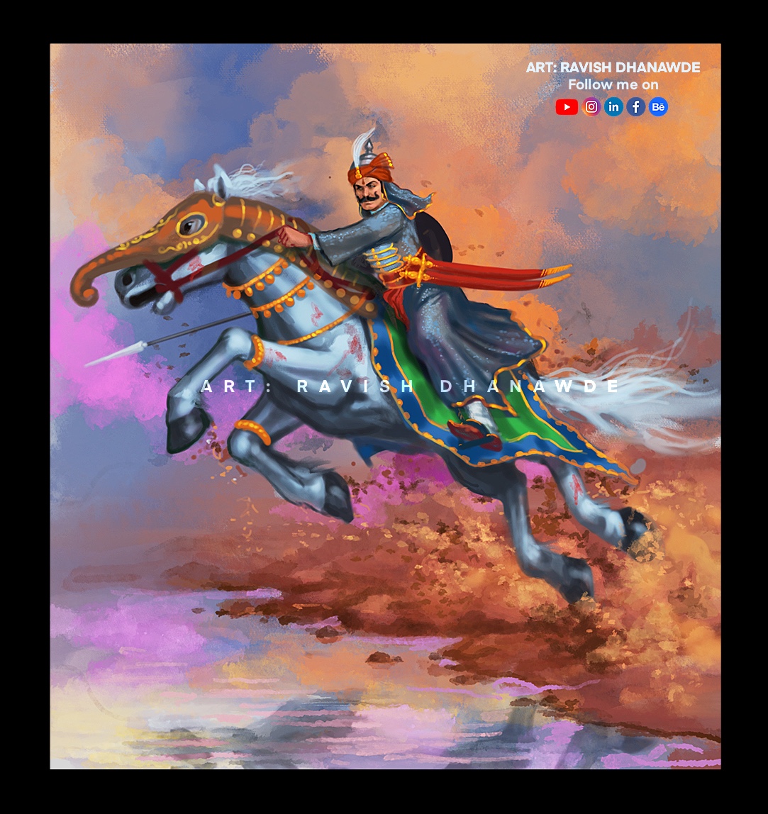 Chetak Horse Painting