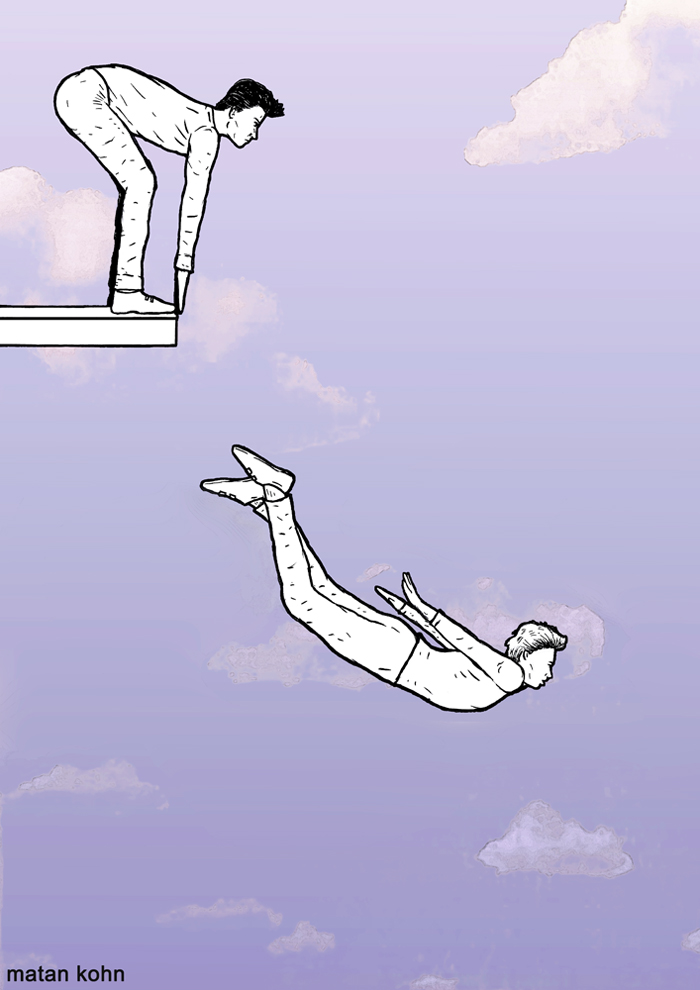 Person Falling From Sky Drawing