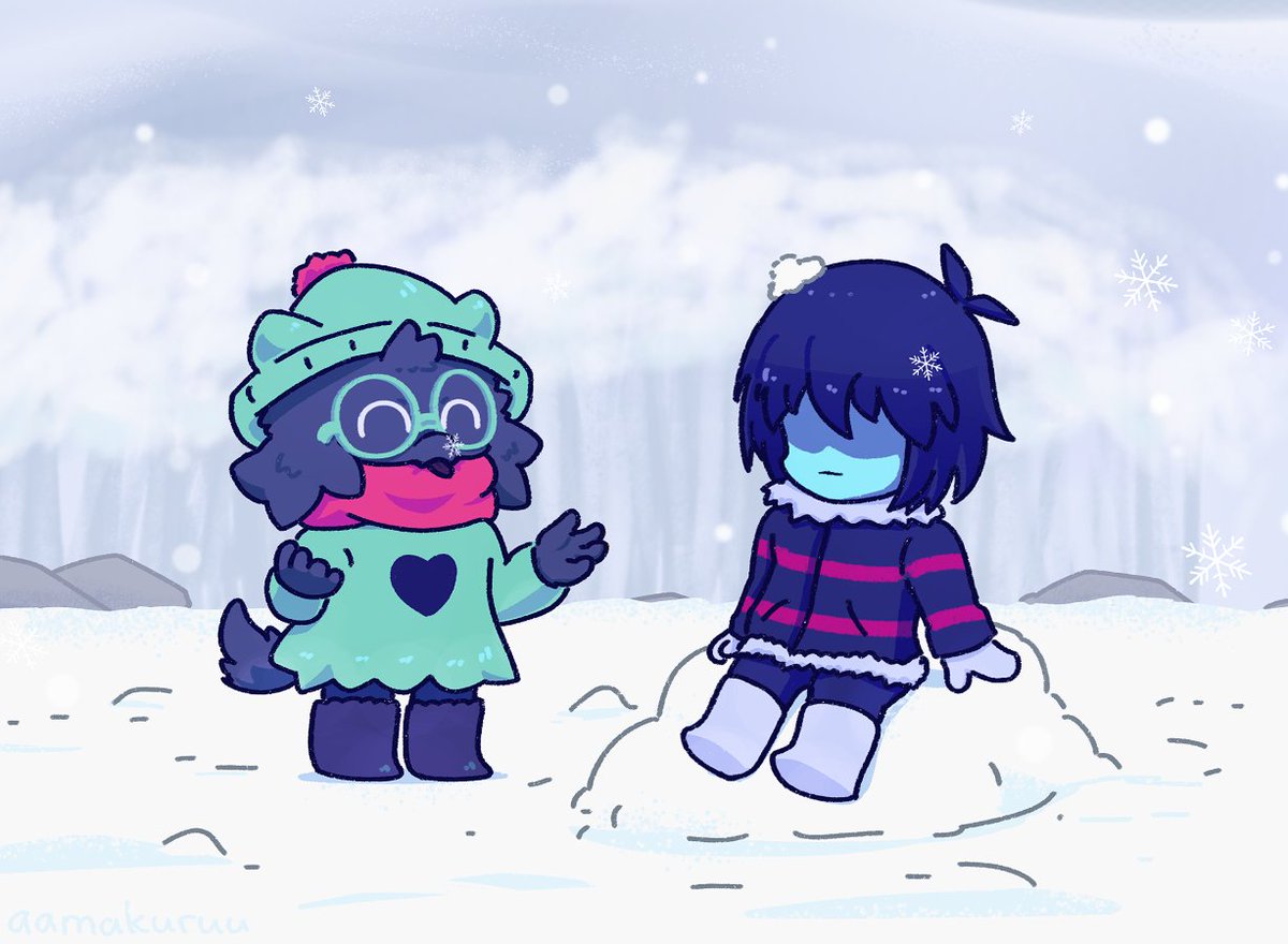 「Snowy Day #DELTARUNE 」|aamakuruu | new bio 🔴のイラスト