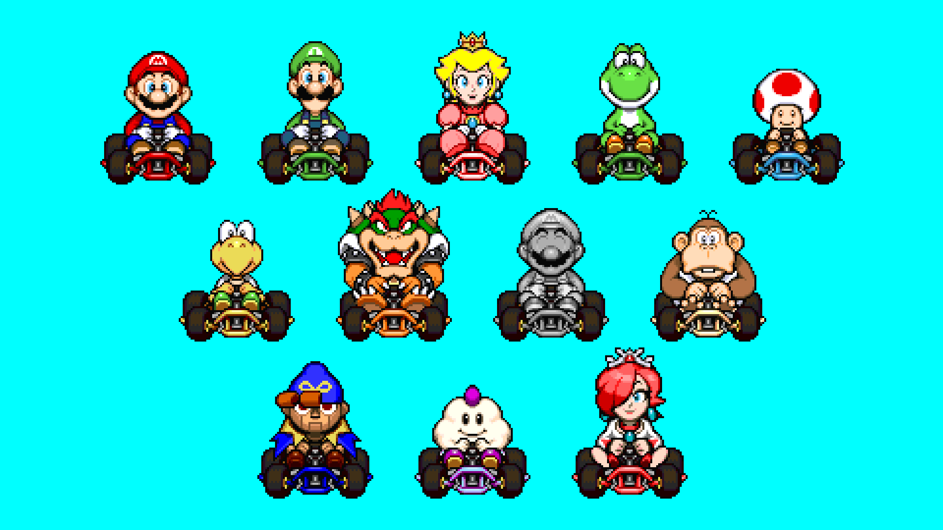 Original Mario Kart Characters