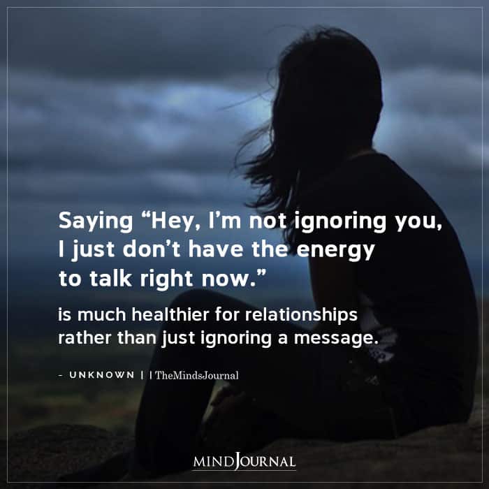 Ignoring Someone Quotes