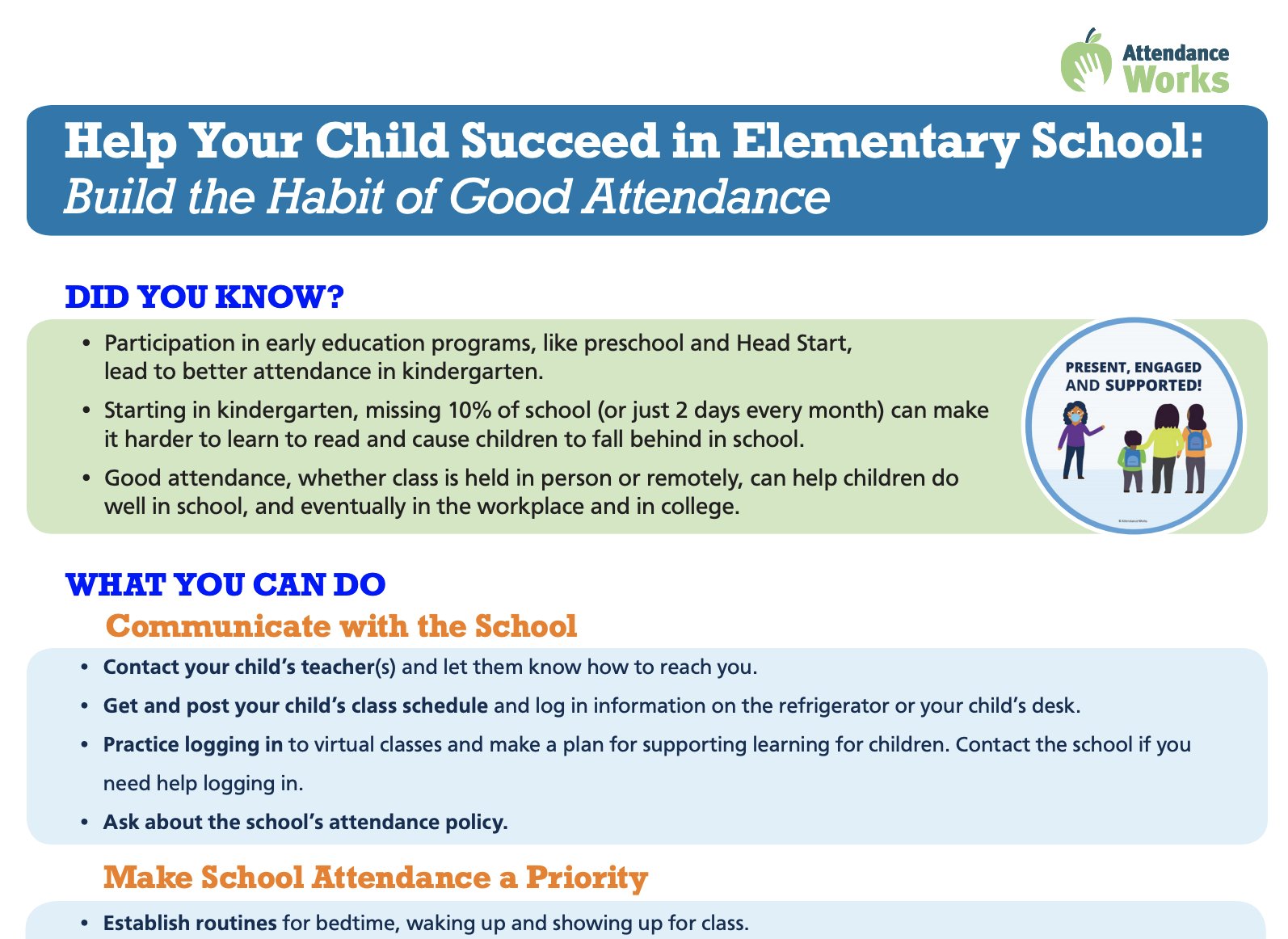 Spanish Perfect Attendance