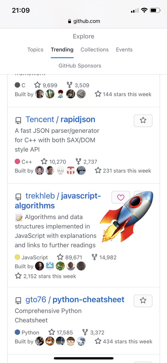 Oleksii Trekhleb on Twitter: "#Javascript #Algorithms repository is over 50K⭐️now. I've launched ...