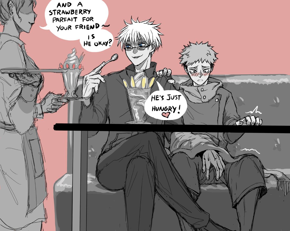 五悠「[ goyuu 五悠 / nsfw-ish ] yuuji and sensei」hngr @ let's stuff this boy ...