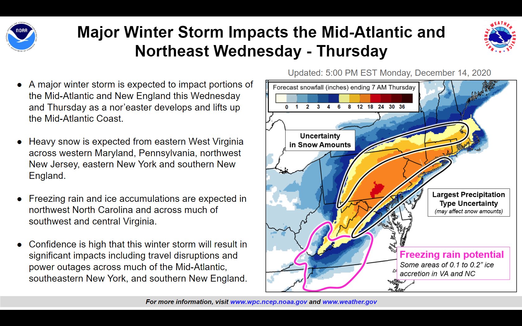 Major Winter Storm Impact Mostly Minor Snow Locally, But A Big Storm