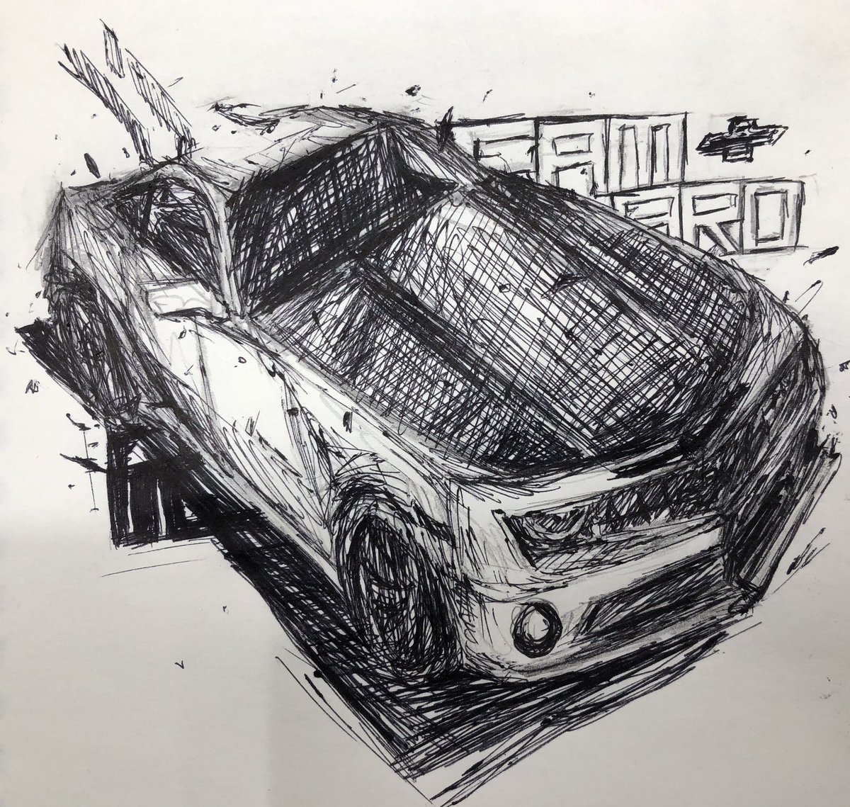 「これでも車好きだからちゃんと車描けるようになりたい 」RARUKU@スランプ期の漫画