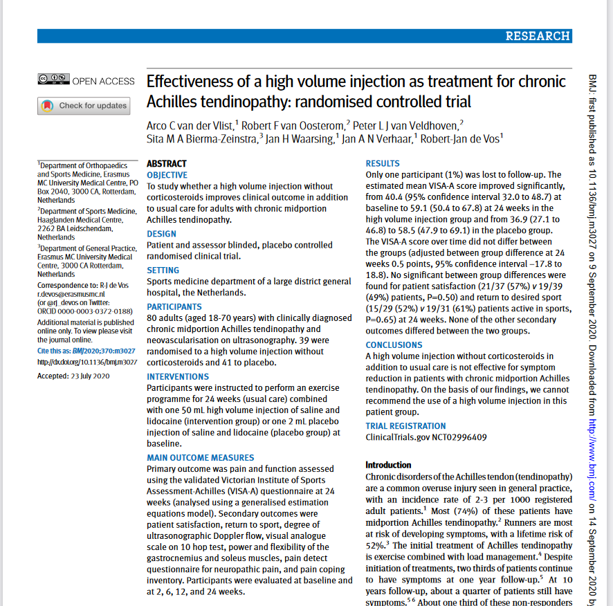 Physio Meets Science on Twitter: "Effectiveness of a high volume injection as treatment for ...