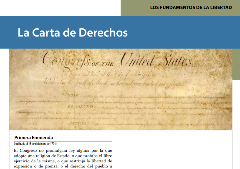 Carta De Derechos Original 10 Enmiendas