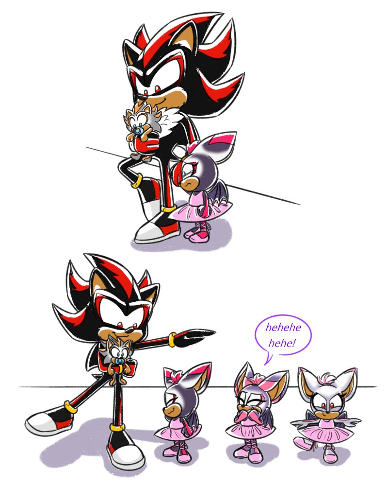 Rouge The Bat And Shadow Kids