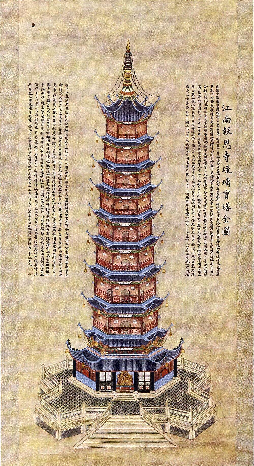 Chinese Pagoda Drawing