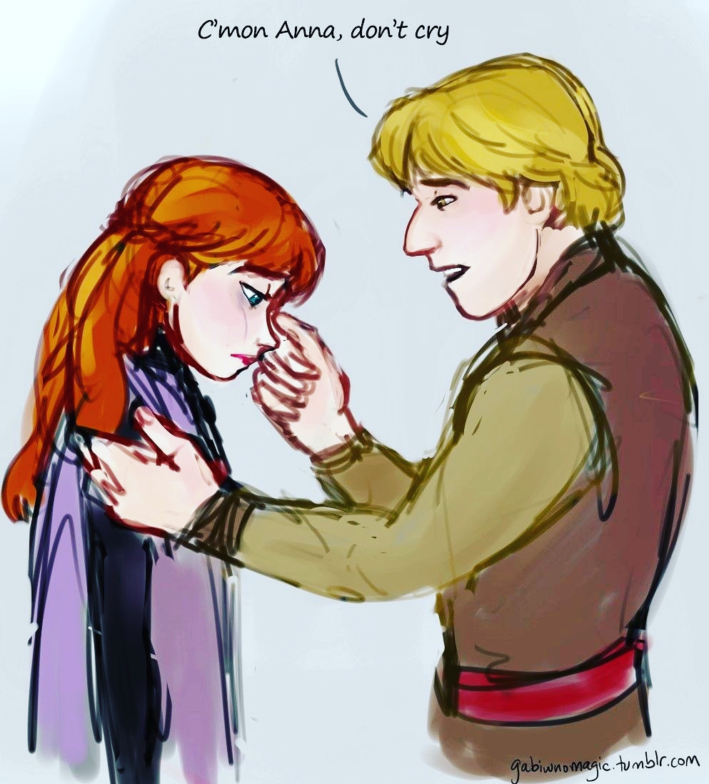 Anna And Kristoff Kiss Drawing