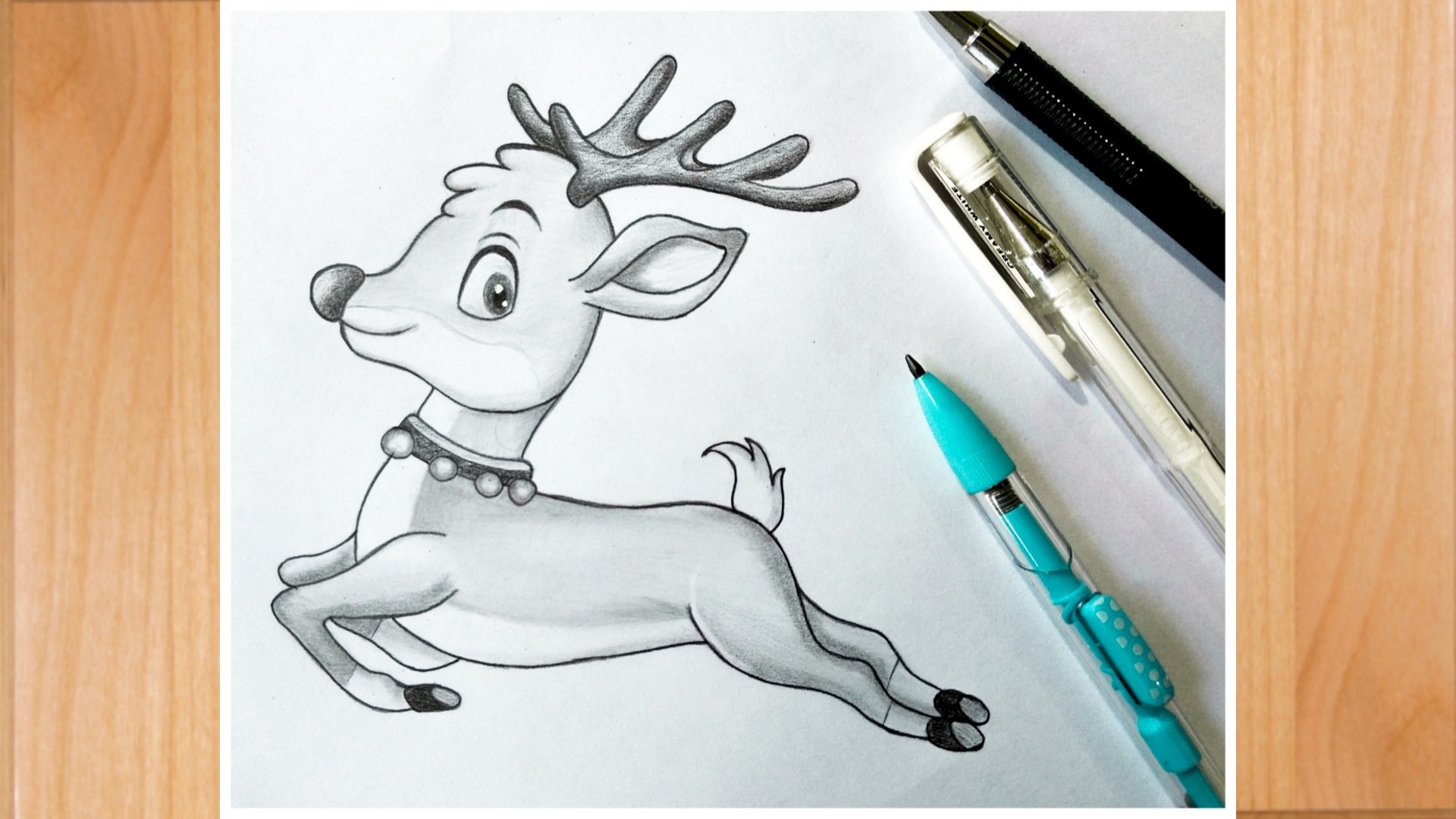 Rudolph Drawing In Pencil