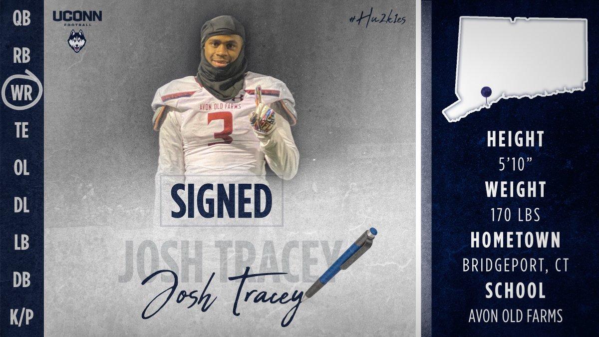 2021 3* WR Josh Tracey Signs with Connecticut : r/CFB