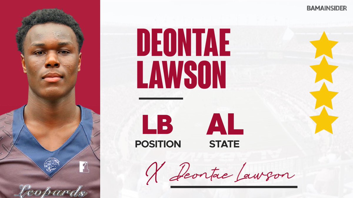2021 4* ILB Deontae Lawson signs with Alabama : r/CFB