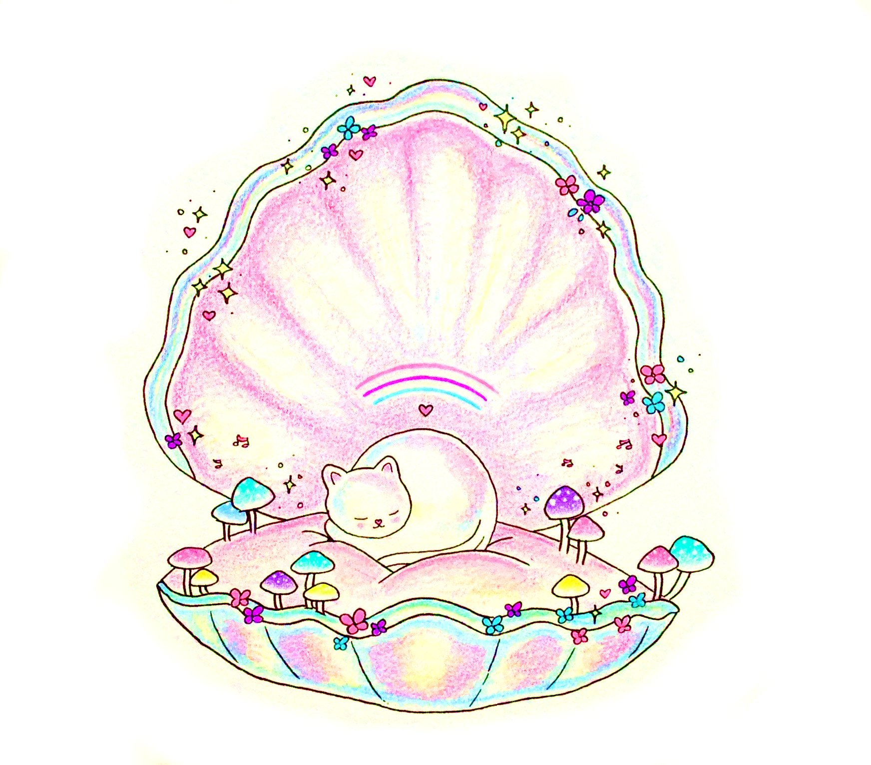 Cute Clam Drawing