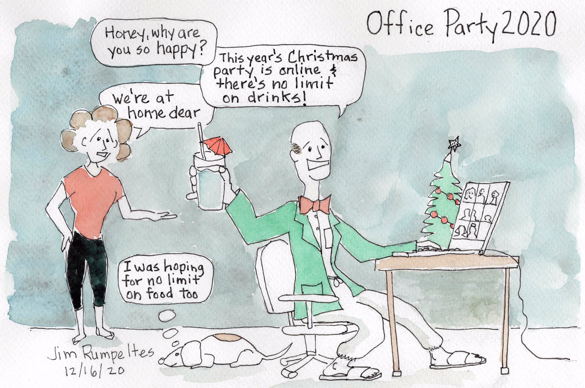 Office Party Cartoon